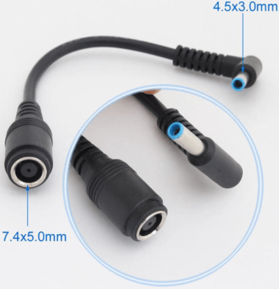 HP Smart Pin 65watt ac adapter with blue pin adapter